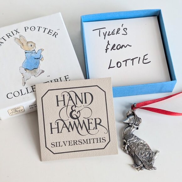 Holiday | Hand Hammer Silversmiths Beatrix Potter Jemima Puddle Duck ...